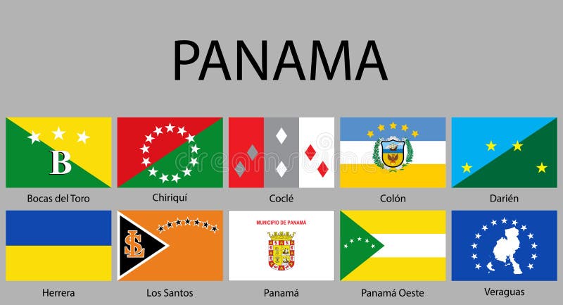 Todas Las Provincias De Las Banderas De Ecuador Stock de ilustración ...