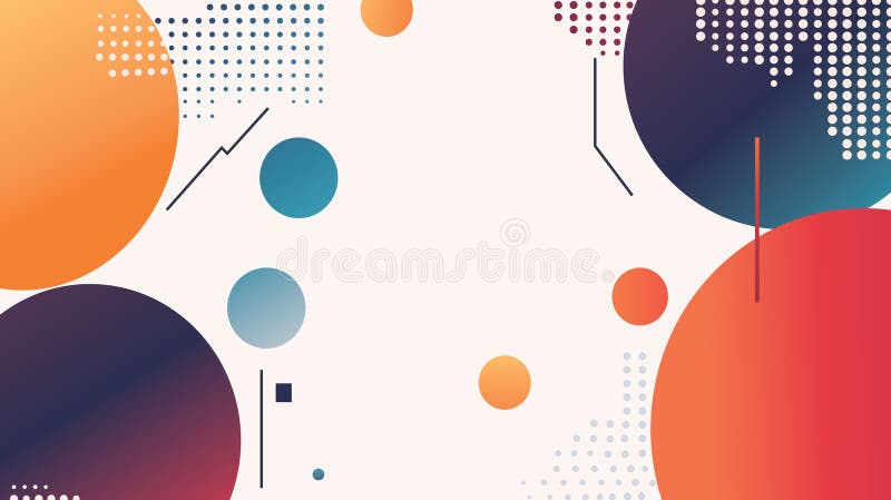 Modern Abstract Geometric Design with Vibrant Circles and Dots Stock ...