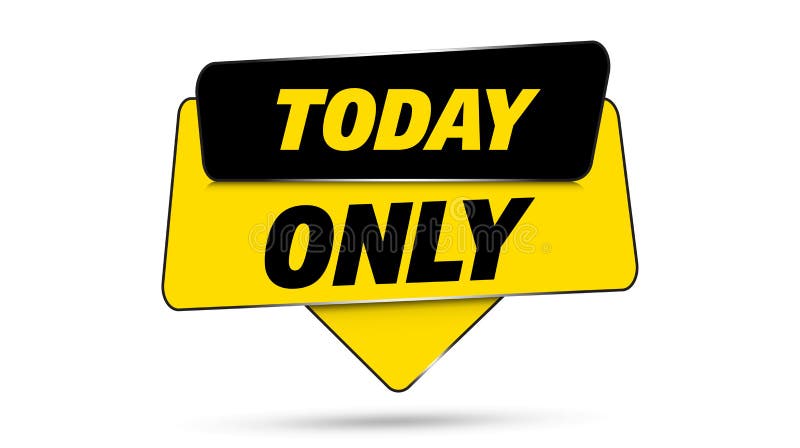Today only banner sign stock vector. Illustration of label - 265653216