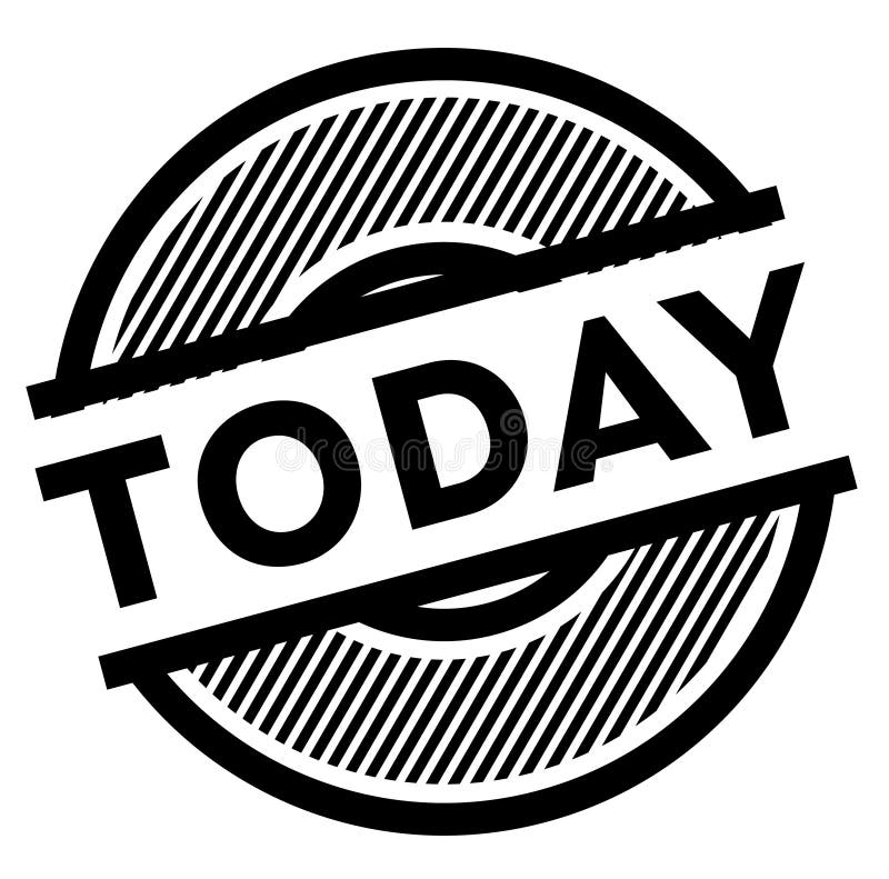 Today black stamp stock vector. Illustration of imprint - 124265521