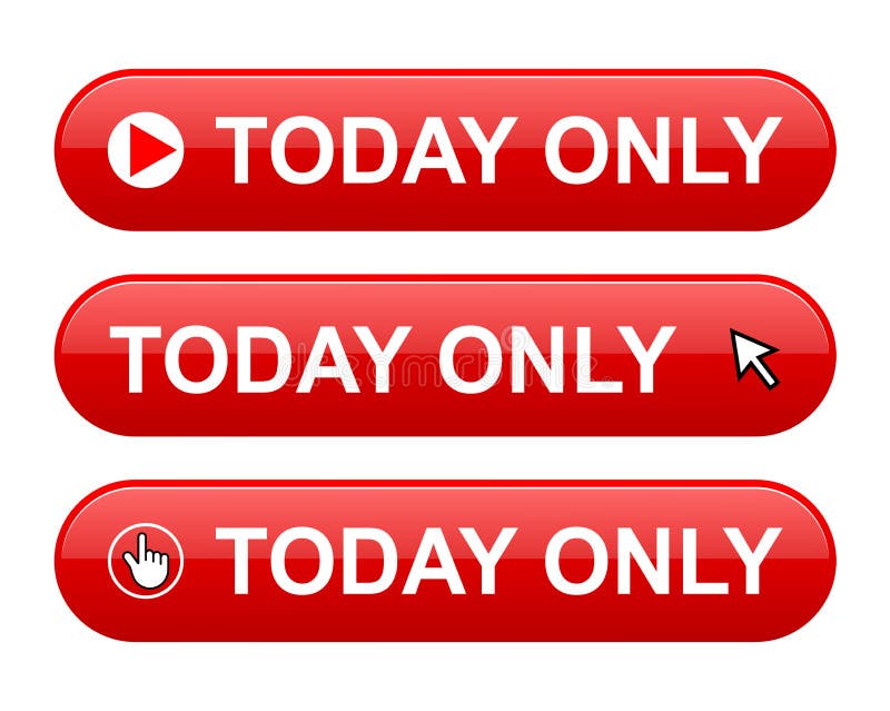 Today only button stock vector. Illustration of factory - 123652269