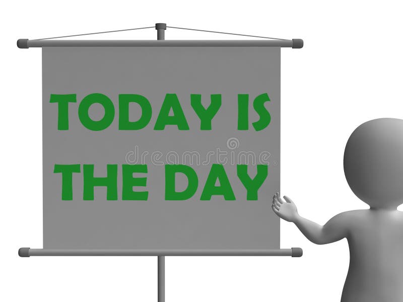 Today Time Represents at the Moment and Ended Stock Illustration ...