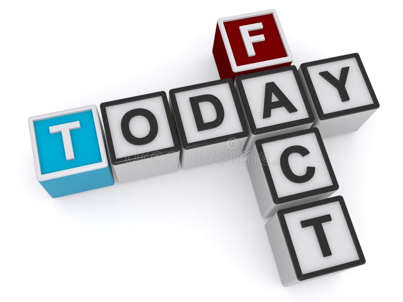 Today fact word block stock illustration. Illustration of vision ...