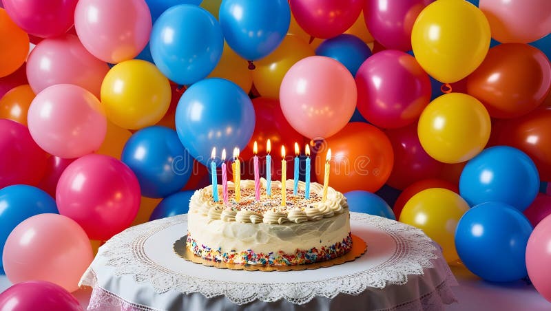 Today Happy Birthday Cake with Chocolate Stock Image - Image of today ...