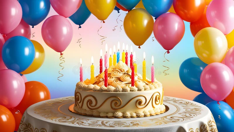 Today Happy Birthday Cake with Chocolate Stock Photo - Image of happy ...