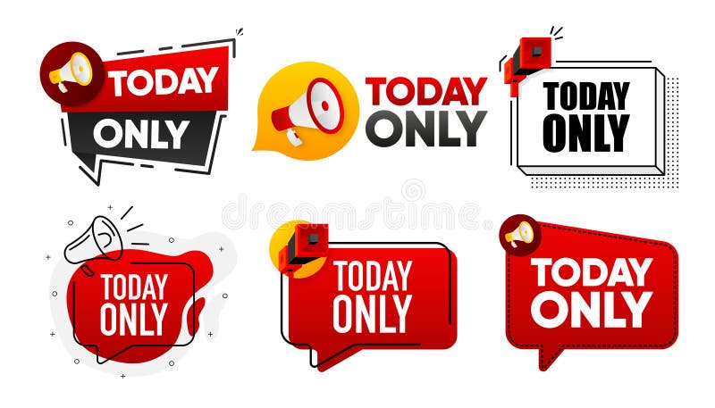 Today only. Megaphone Label Collection with Text. Marketing and ...
