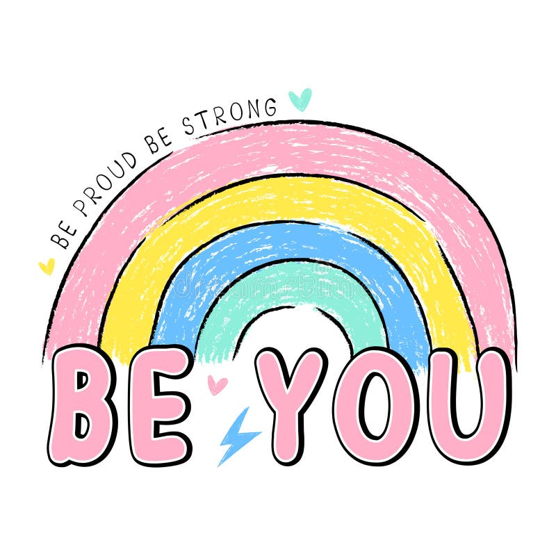 BE PROUD is Rainbow Colorful Stock Vector - Illustration of shirts ...