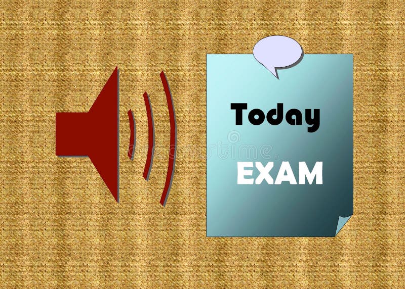 Today Exam, Tomorrowâ€¦ Illustration, Background. Stock Illustration ...