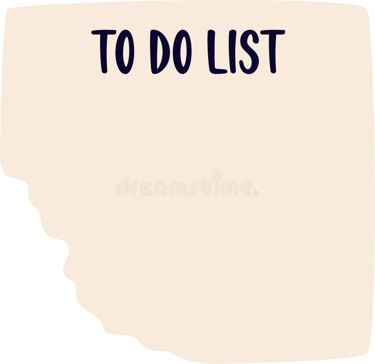 Today Notes Paper Torn Sheet Stock Vector - Illustration of white ...