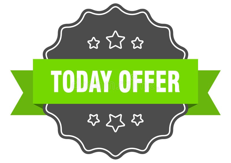 Today Offer Label. Today Offer Isolated Seal. Sticker. Sign Stock ...