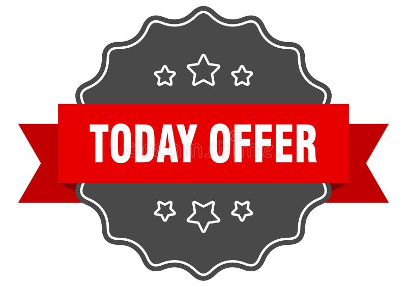 Today Offer Label. Today Offer Isolated Seal. Sticker. Sign Stock ...