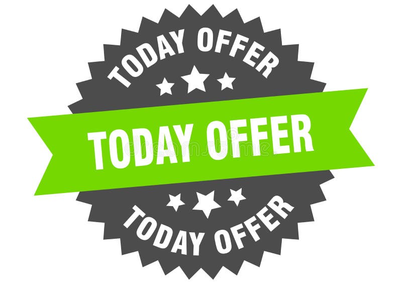 Today Offer Sign. Today Offer Round Isolated Ribbon Label Stock Vector ...