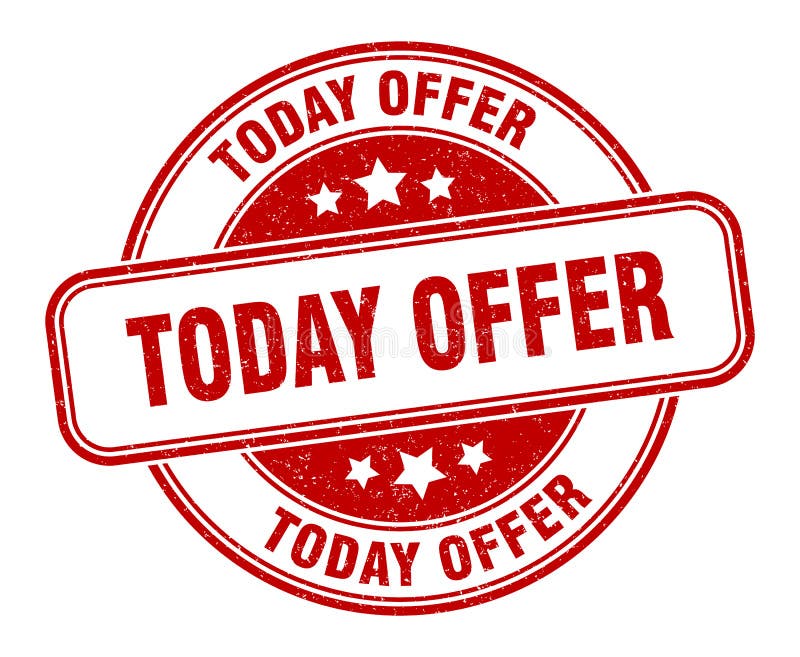 Today Offer Stamp. Today Offer Label. Round Grunge Sign Stock Vector ...