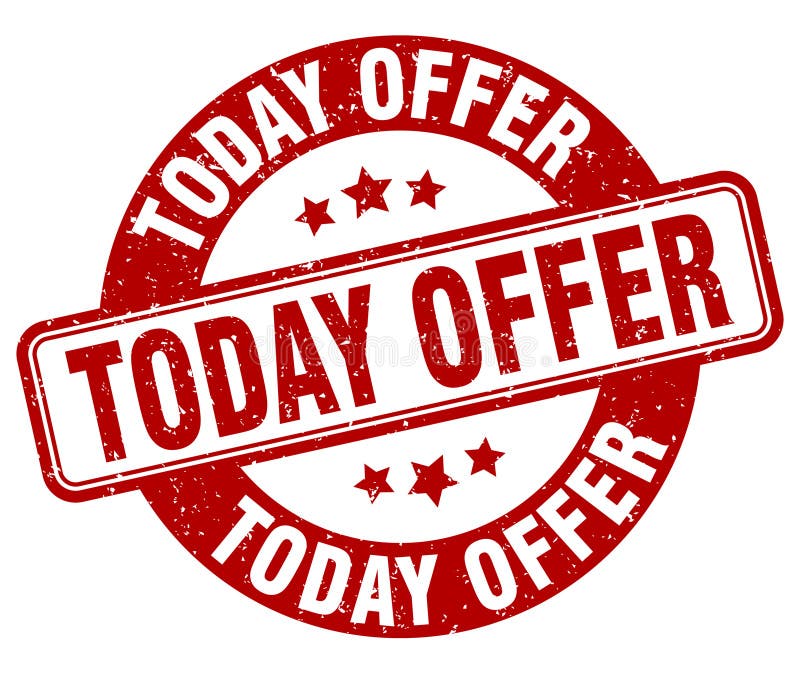 Today Offer Stamp. Today Offer Label. Round Grunge Sign Stock Vector ...