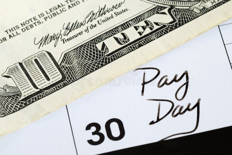 Today is the Pay Day of the Month Stock Photo - Image of money, cash ...