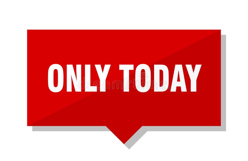 Only today price tag stock vector. Illustration of vector - 118881147