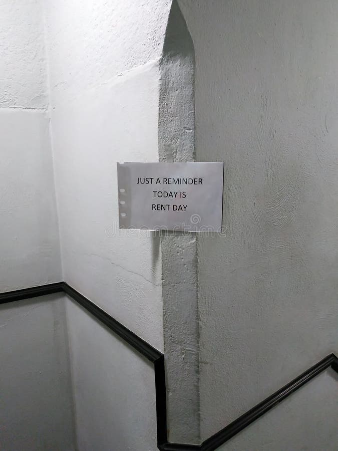 Today is rent day note stock photo. Image of remind - 158712322