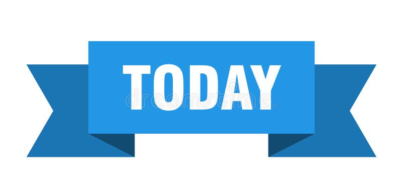 Today ribbon. stock vector. Illustration of isolated - 153822749