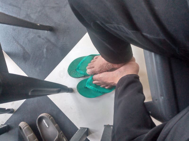 Flip Flops in the Colors of the National Football Team in the Center of ...