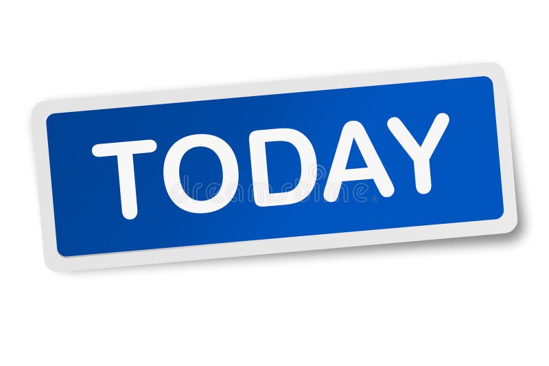 Today Square Sticker Isolated on White Stock Illustration ...
