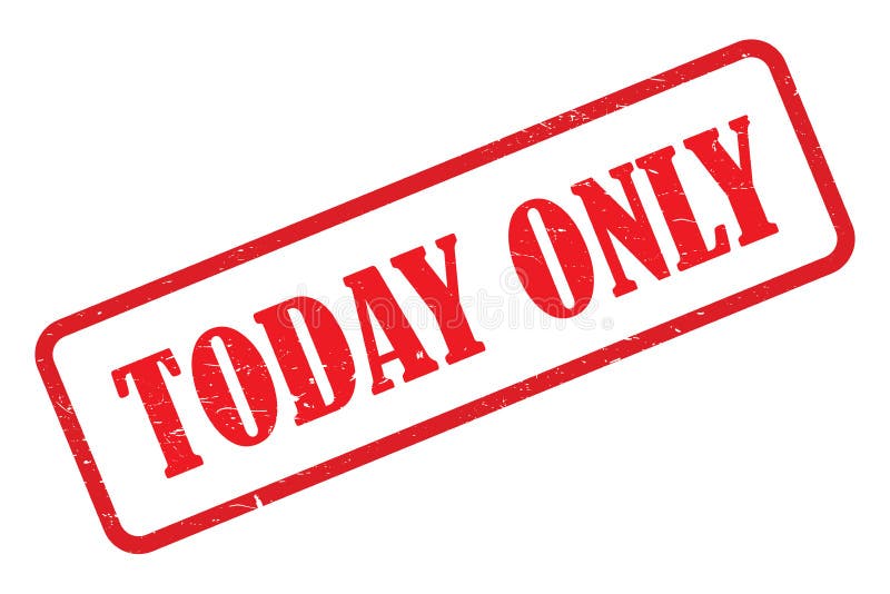 Today only stamp stock illustration. Illustration of business - 134501391