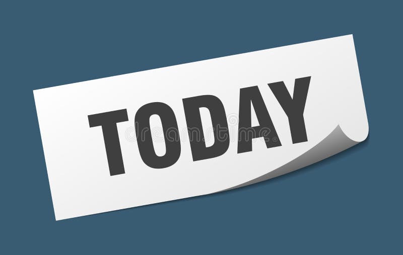 Today sticker. stock vector. Illustration of insignia - 153944068