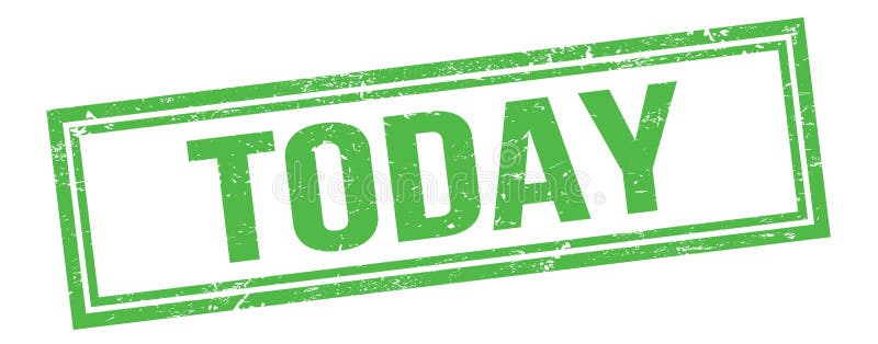 TODAY Text on Green Grungy Vintage Stamp Stock Illustration ...