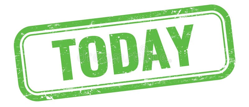 TODAY Text on Green Grungy Vintage Stamp Stock Illustration ...