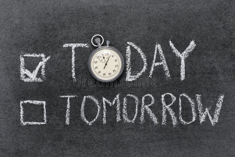 Today vs tomorrow stock photo. Image of mark, clock, check - 53780150