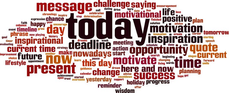 Today word cloud stock vector. Illustration of word - 182054341
