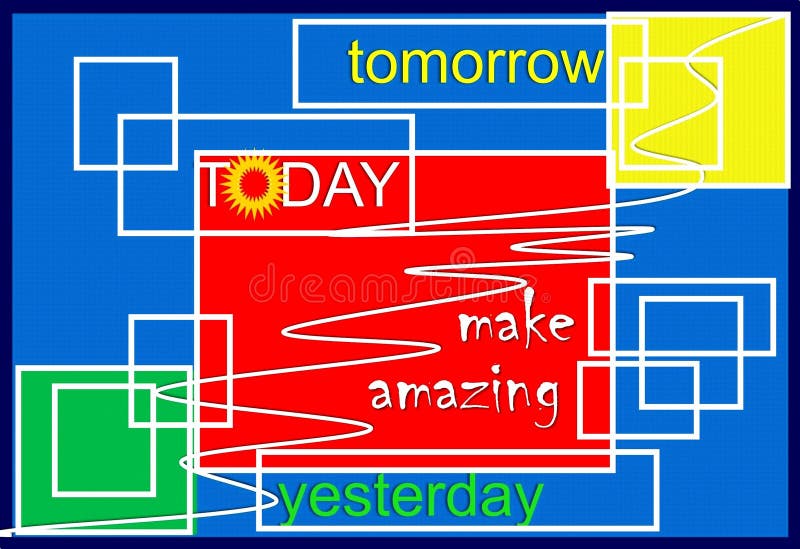 Yesterday and Tomorrow - Two-Way Street Sign Stock Illustration ...