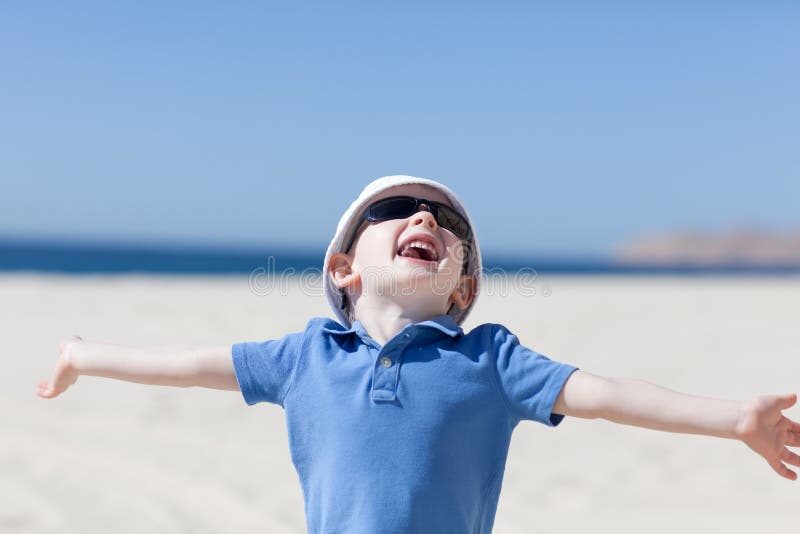 Toddler at the beach stock photo. Image of caucasian - 26119244