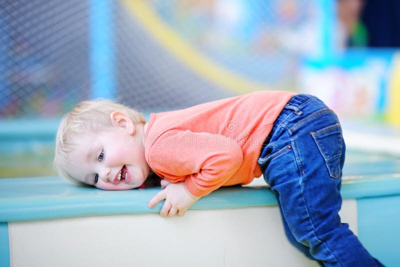 Toddler Boy Playing at Playground Stock Photo - Image of lifestyle ...