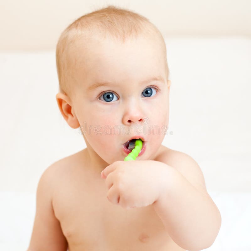 Toddler brushing teeth stock photo. Image of oral, dental - 11664572
