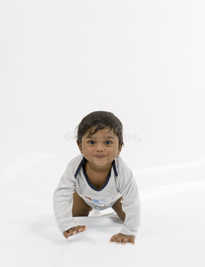 Toddler crawling forward. stock photo. Image of adorable - 37765524