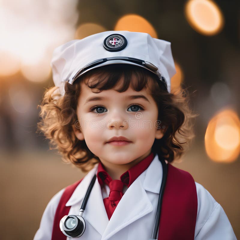 A Toddler Dressed As a Doctor Looking into the Camera Stock ...