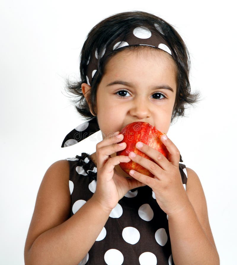 Toddler eating apple stock image. Image of apple, eating - 15198867