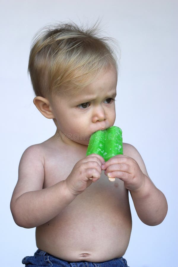 Toddler Eating Popsicle stock photo. Image of happy, frosty - 3757594