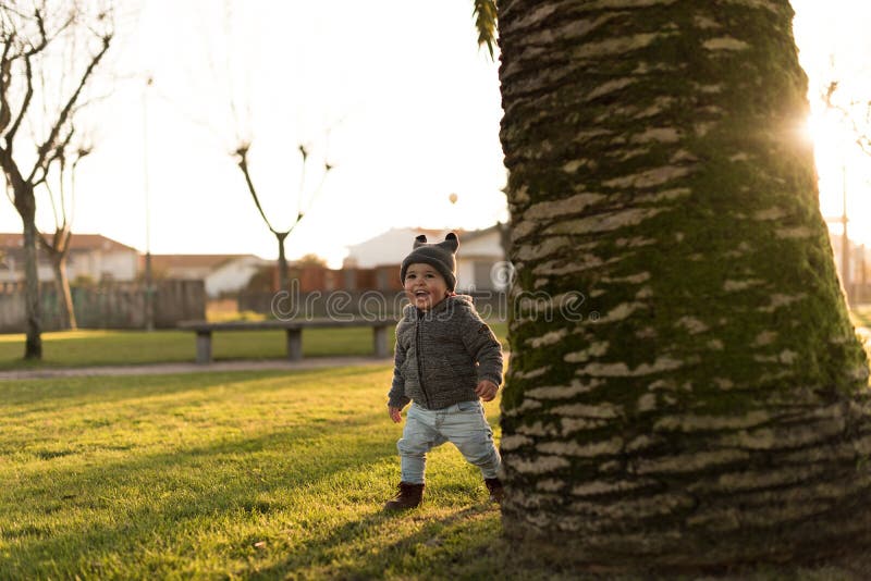 Toddler exploring Nature stock image. Image of people - 116482313