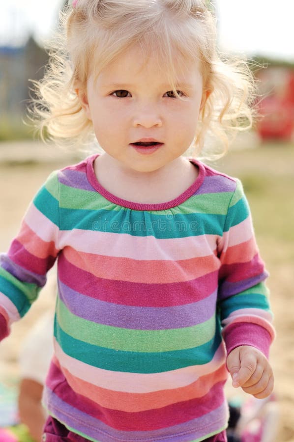 Toddler girl stock image. Image of cute, looking, colours - 30410909