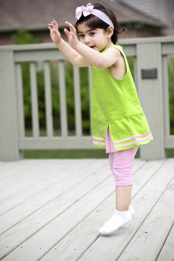 Toddler jumping stock image. Image of toddler, spring - 5076633