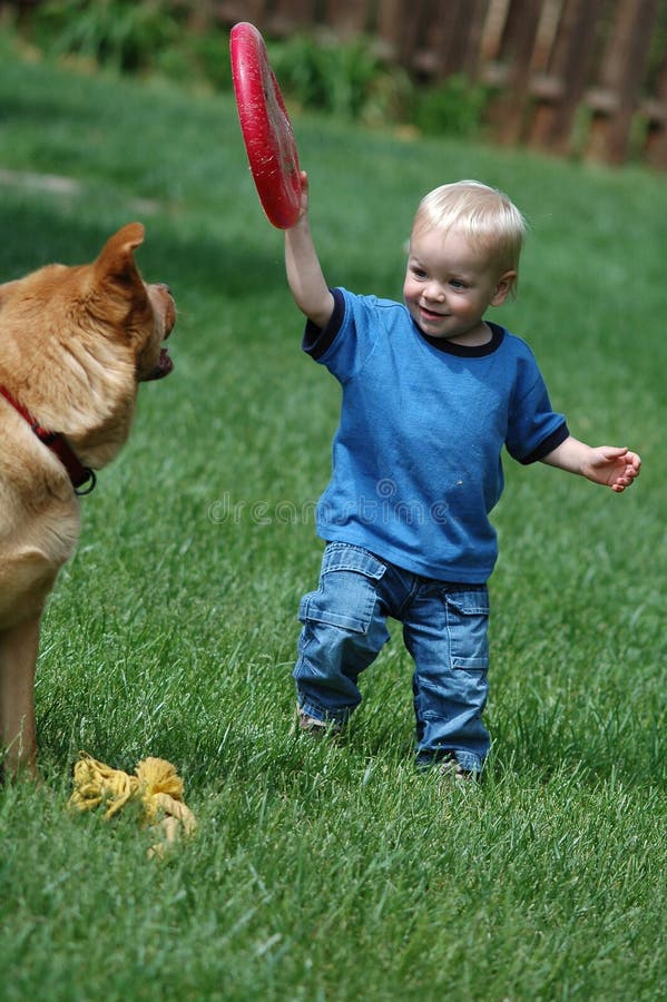 Toddler playing fetch game stock photo. Image of play, fetch - 655414
