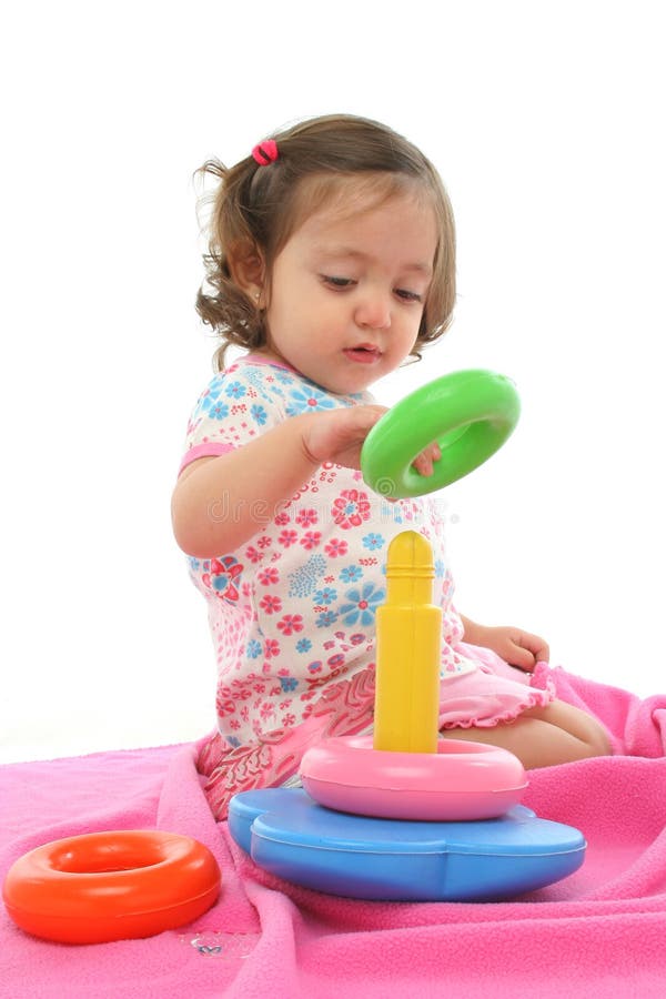 Toddler Playing with Generic Toy Stock Photo - Image of beautiful ...