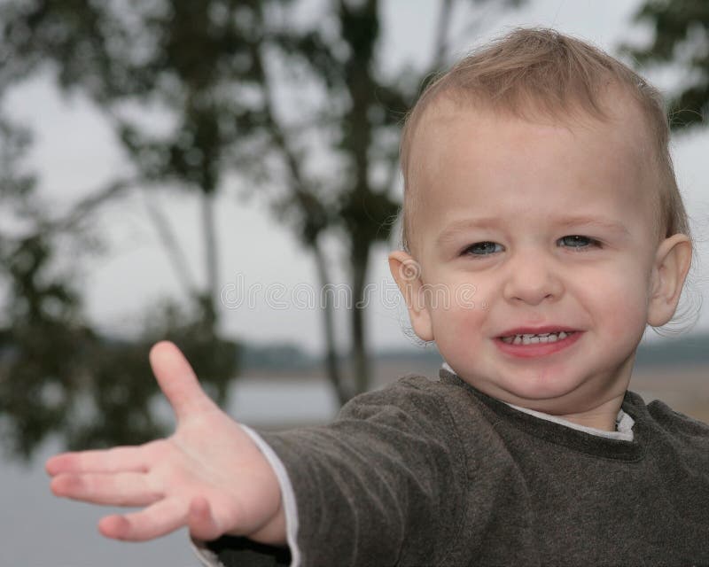 Toddler reaching out stock image. Image of frustrated - 10297169