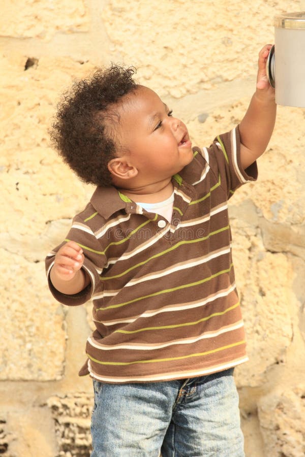 Toddler Reaching for Object Stock Image - Image of children, isolated ...