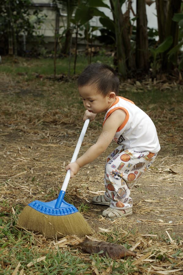 Toddler Sweep stock photo. Image of satisfied, cute, little - 38716644