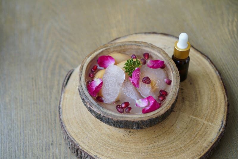 Toddy Plam Fruit in syrup. stock photo. Image of palmyra - 190017570