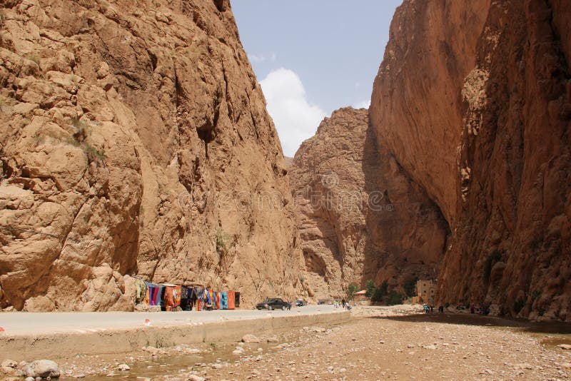 The Todgha Gorge Canyon Near The Town Of Tinghir, Morocco Stock Image ...