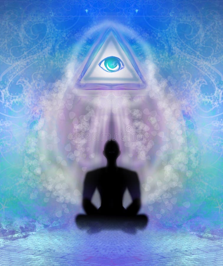 Todo el ojo que ve stock de ilustración. Ilustración de espiritual ...