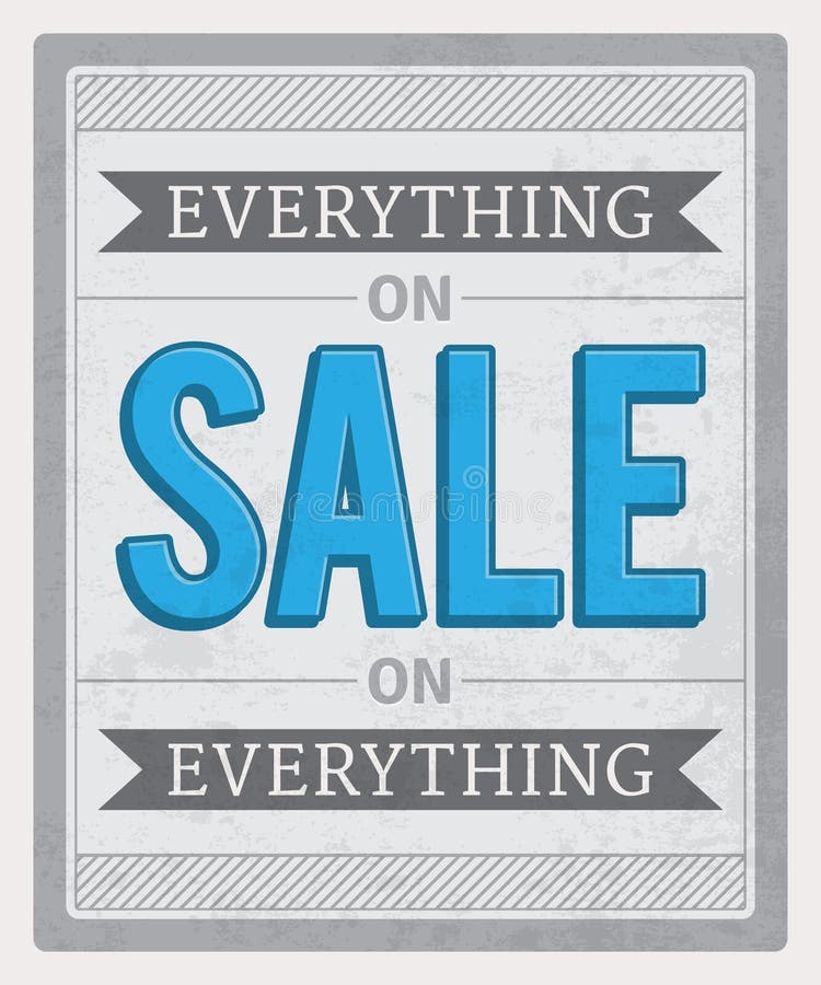 Todo en venta ilustración del vector. Ilustración de cartel - 40716973